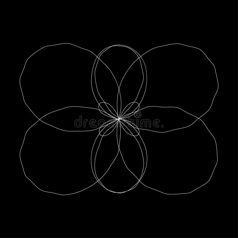 Abstract Line Drawing, Line Art Formation, Structure Stock Illustration ...