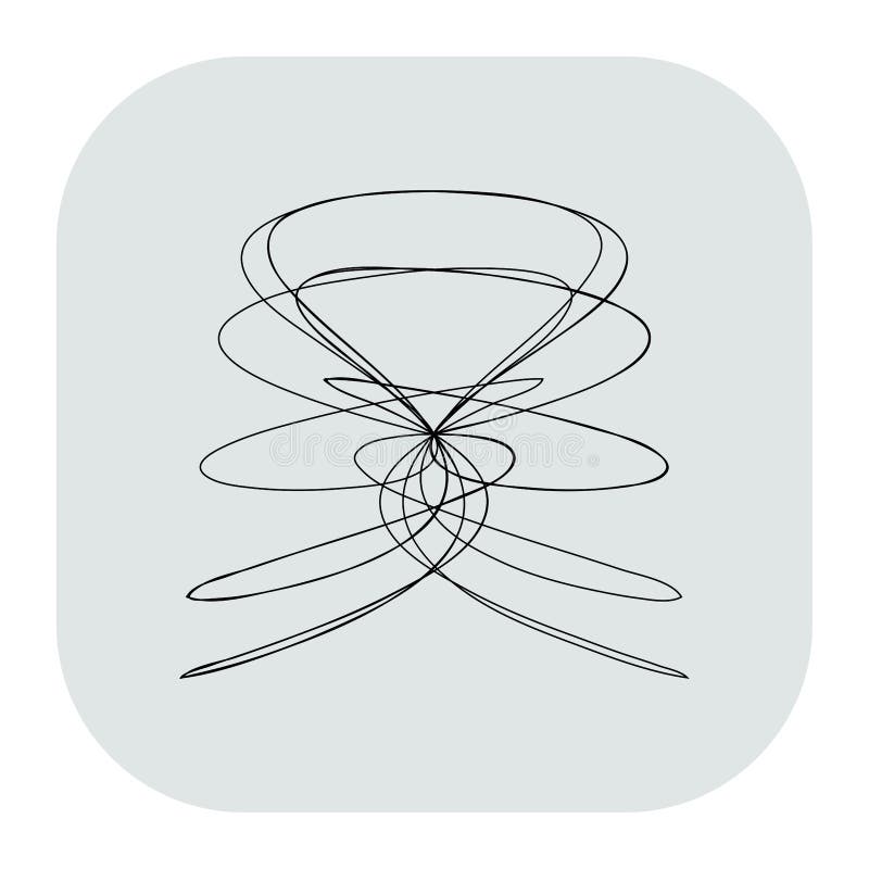 Abstract Line Drawing, Line Art Formation, Structure Stock Illustration ...