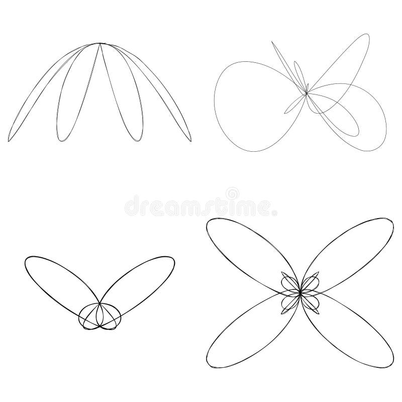 Abstract Line Drawing, Line Art Formation, Structure Stock Illustration ...