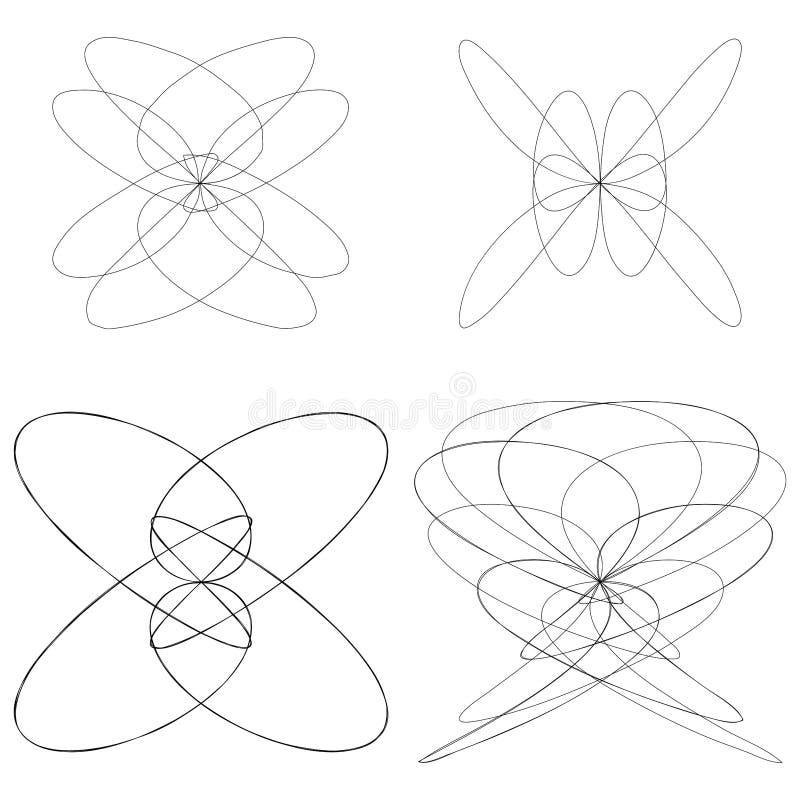 Abstract Line Drawing, Line Art Formation, Structure Stock Illustration ...