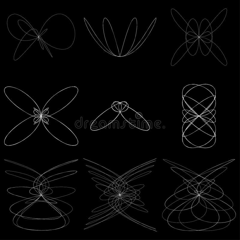 Abstract Line Drawing, Line Art Formation, Structure Stock Illustration ...