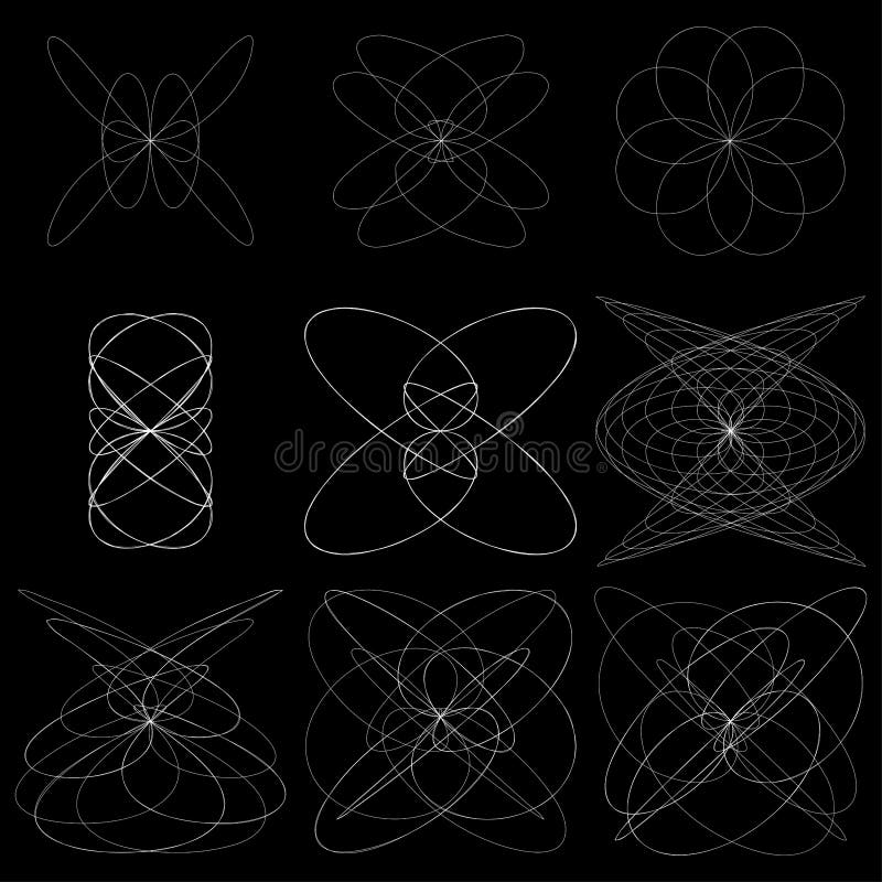 Abstract Line Drawing, Line Art Formation, Structure Stock Illustration ...
