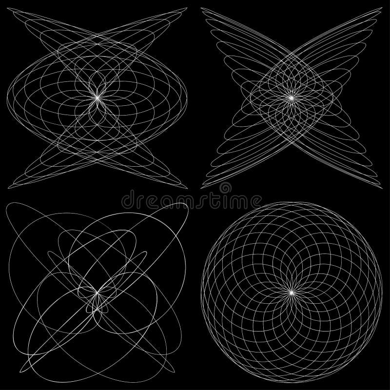 Abstract Line Drawing, Line Art Formation, Structure Stock Illustration ...