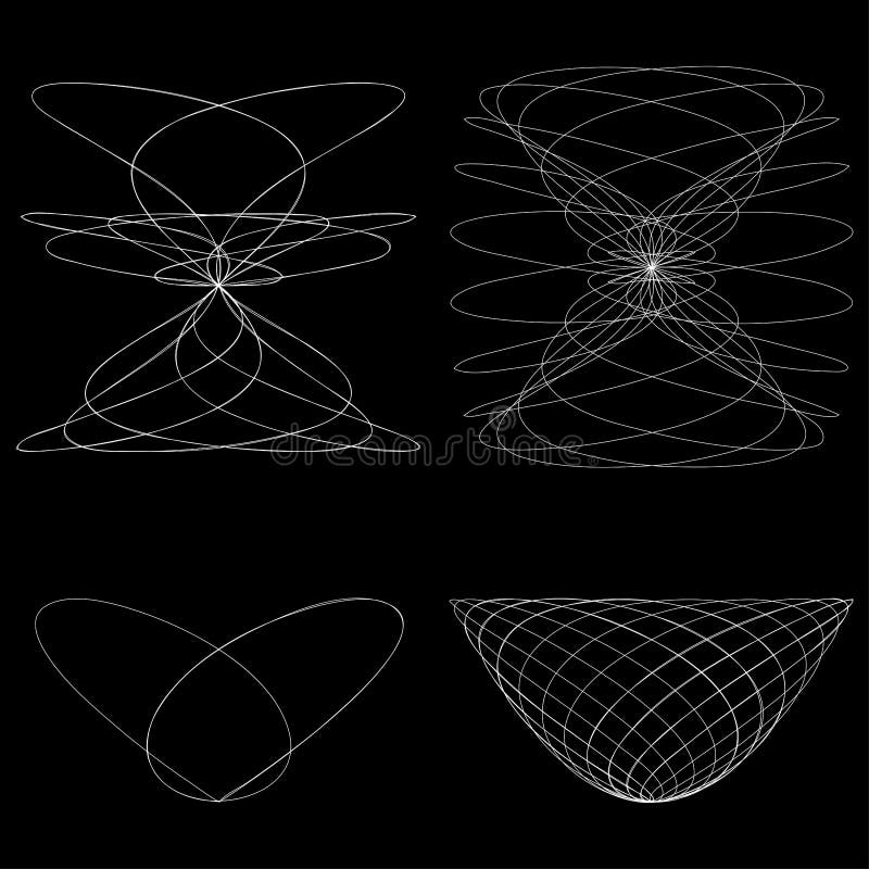 Abstract Line Drawing, Line Art Formation, Structure Stock Illustration ...