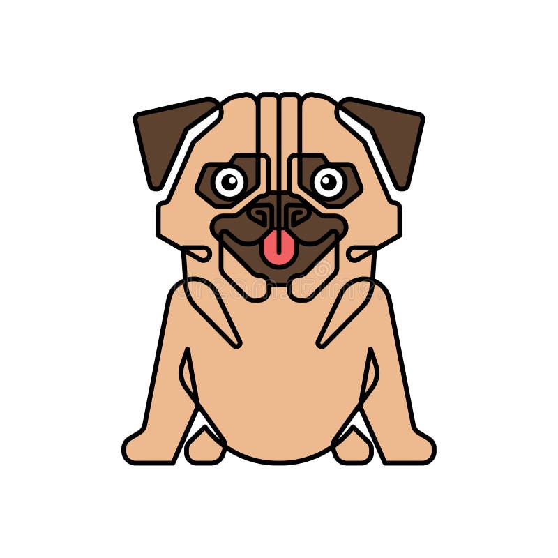 Pug Simple Single Line Drawing Stock Illustrations – 21 Pug Simple ...