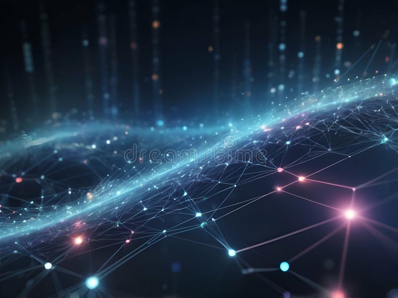 Abstract Line Grid Defocus Digital Technology Background,represent Big ...