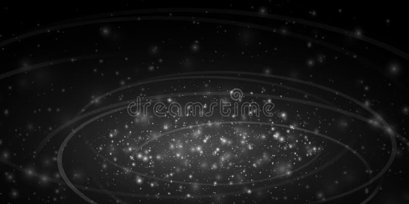 Abstract Line of Light. Magic Glow, Particles of Light, Bokeh, Sparks ...