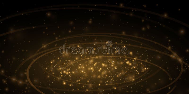 Abstract Line of Light. Magic Glow, Particles of Light, Bokeh, Sparks ...