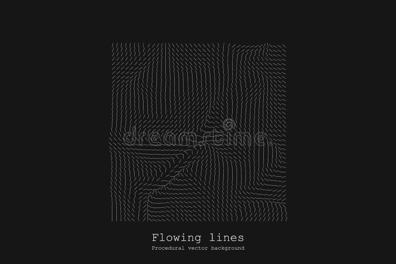 Abstract Line Matrix Pattern. Noise Flow Dynamic. Stock Vector ...