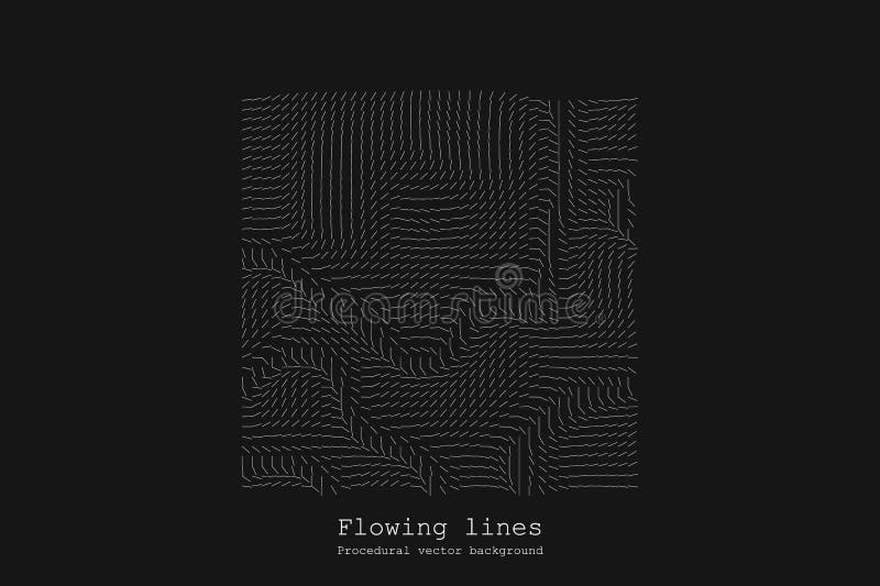 Abstract Line Matrix Pattern. Noise Flow Dynamic. Stock Vector ...