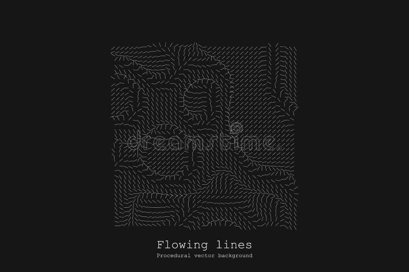 Abstract Line Matrix Pattern. Noise Flow Dynamic. Stock Vector ...