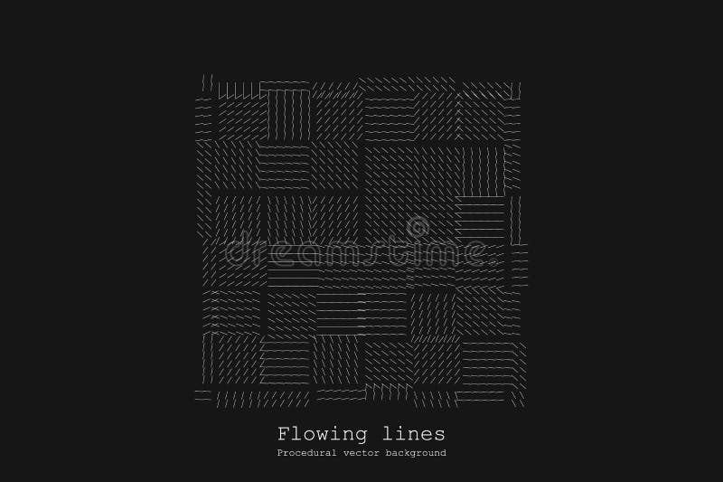 Abstract Line Matrix Pattern. Noise Flow Dynamic. Stock Vector ...