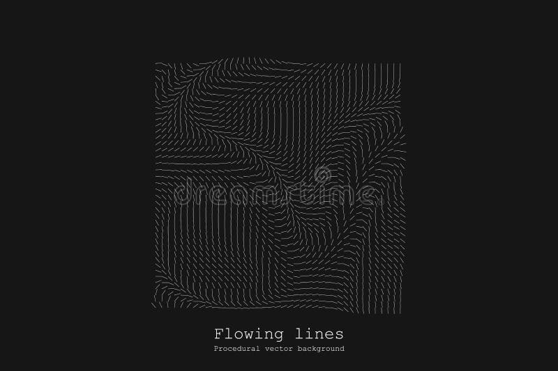 Abstract Line Matrix Pattern. Noise Flow Dynamic. Stock Vector ...