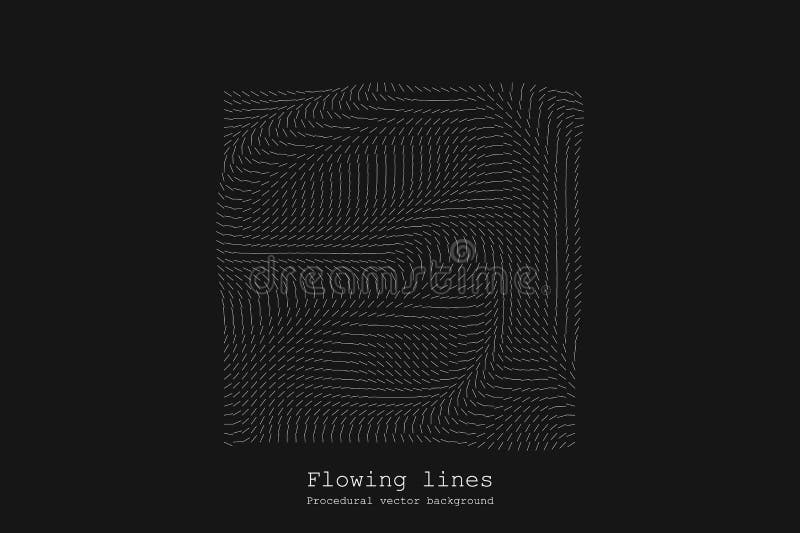 Abstract Line Matrix Pattern. Noise Flow Dynamic. Stock Vector ...