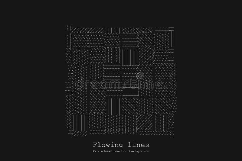 Abstract Line Matrix Pattern. Noise Flow Dynamic. Stock Vector ...