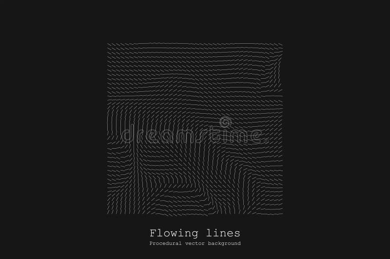 Abstract Line Matrix Pattern. Noise Flow Dynamic. Stock Vector ...