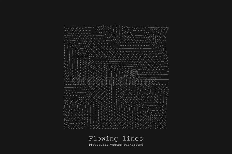 Abstract Line Matrix Pattern. Noise Flow Dynamic. Stock Vector ...