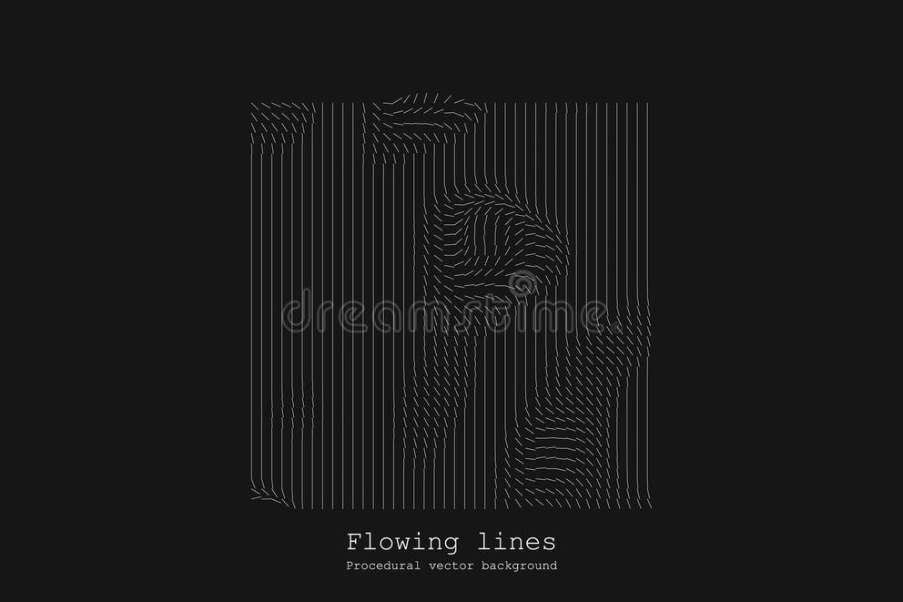 Abstract Line Matrix Pattern. Noise Flow Dynamic. Stock Vector ...