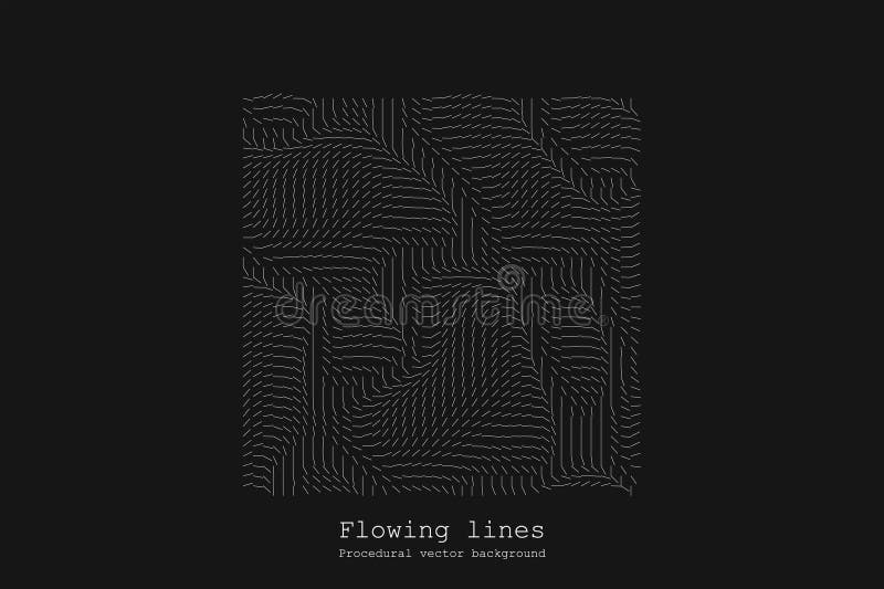 Abstract Line Matrix Pattern. Noise Flow Dynamic. Stock Vector ...