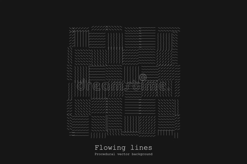 Abstract Line Matrix Pattern. Noise Flow Dynamic. Stock Vector ...