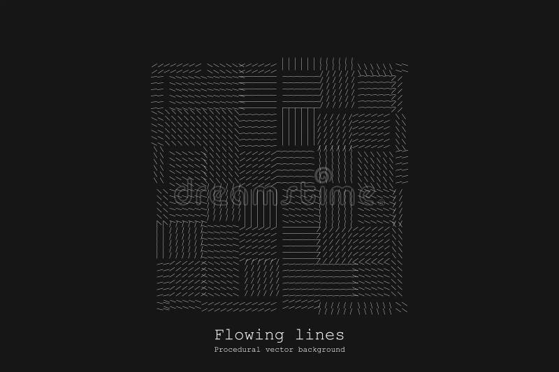 Abstract Line Matrix Pattern. Noise Flow Dynamic. Stock Vector ...