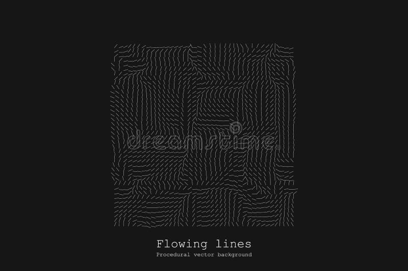 Abstract Line Matrix Pattern. Noise Flow Dynamic. Stock Illustration ...