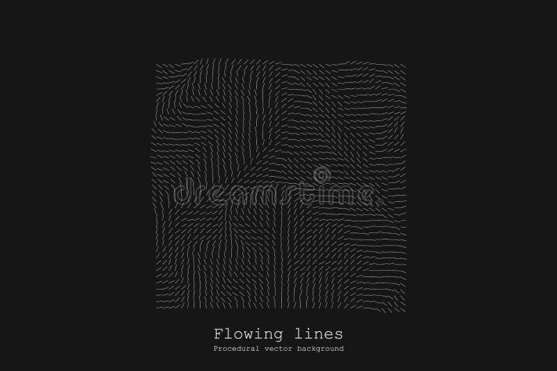 Abstract Line Matrix Pattern. Noise Flow Dynamic. Stock Vector ...
