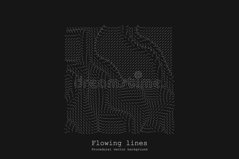 Abstract Line Matrix Pattern. Noise Flow Dynamic. Stock Vector ...
