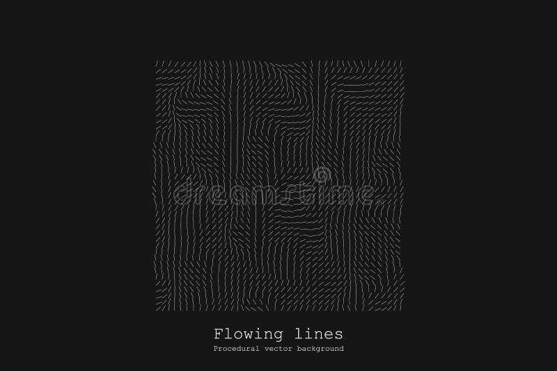 Abstract Line Matrix Pattern. Noise Flow Dynamic. Stock Vector ...