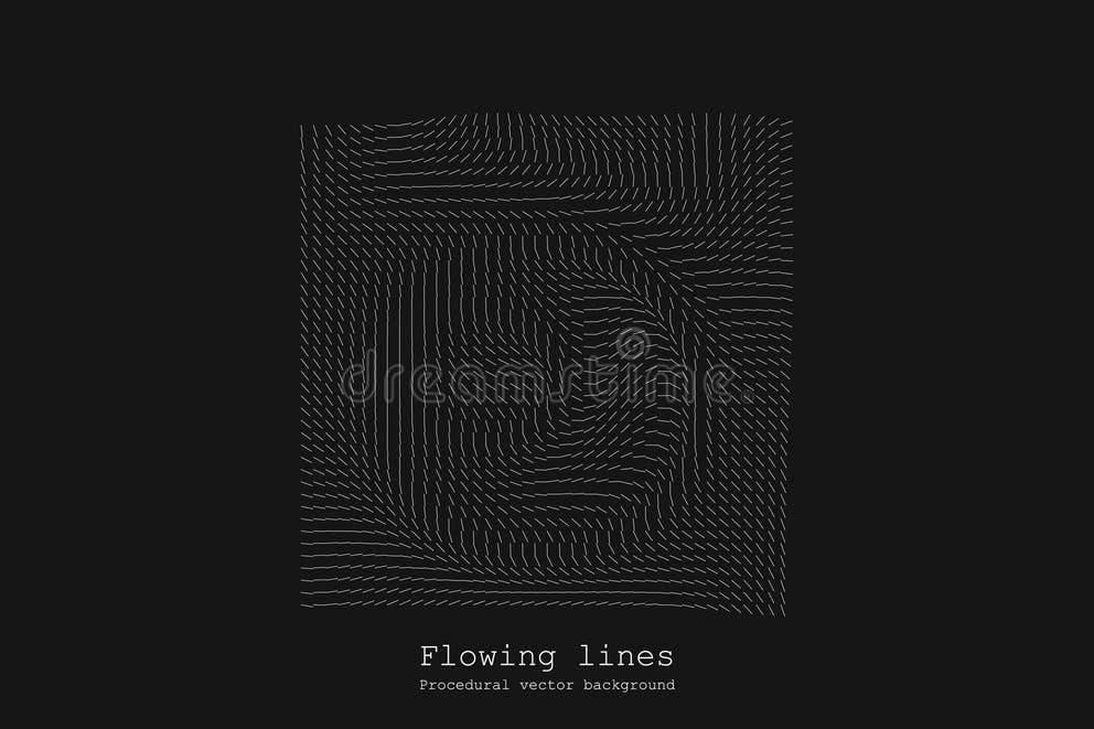 Abstract Line Matrix Pattern. Noise Flow Dynamic. Stock Vector ...