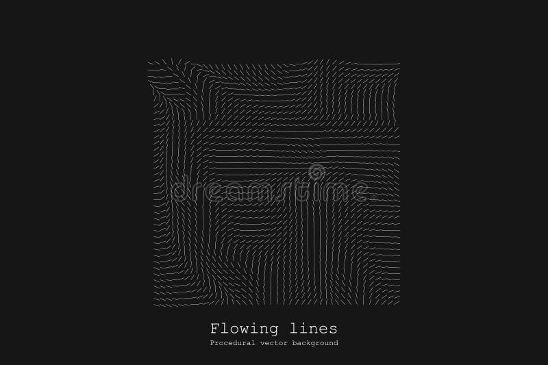 Abstract Line Matrix Pattern. Noise Flow Dynamic. Stock Vector ...