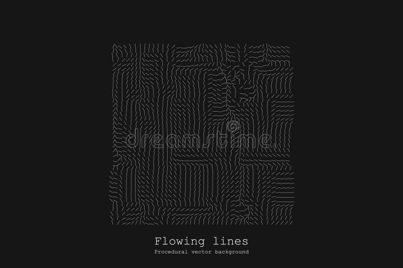 Abstract Line Matrix Pattern. Noise Flow Dynamic. Stock Vector ...