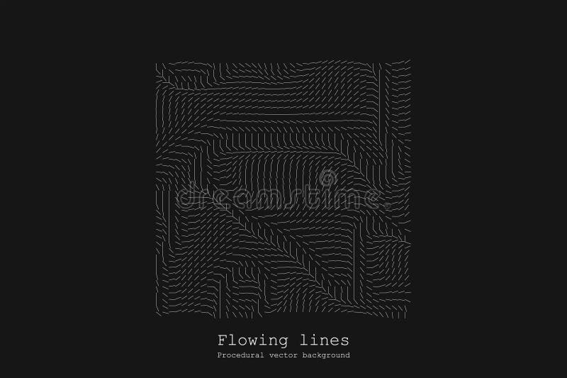 Abstract Line Matrix Pattern. Noise Flow Dynamic. Stock Vector ...