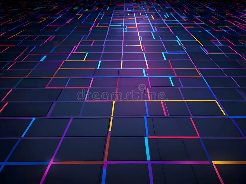 Abstract Line Neon Colorful Light Dance Floor Background Texture Stock ...