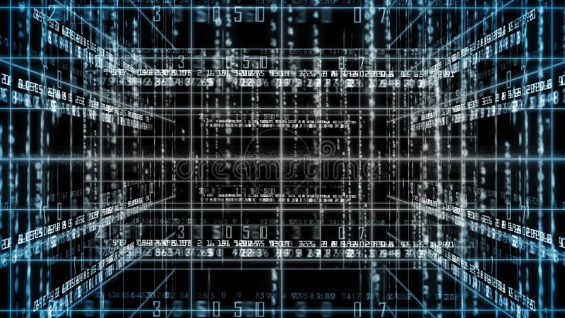 Abstract Line with Number Text Matrix Background LOOP 4K Stock Video ...