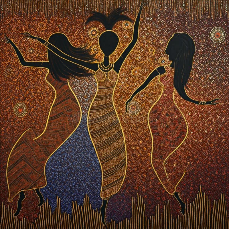 An Abstract Line Pattern that Represents a Woman Singing and Dancing ...