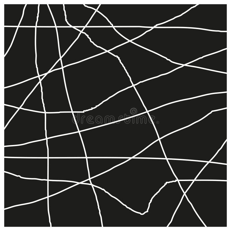 Abstract Line Pattern. White Lines on Black Background. Vector Design ...