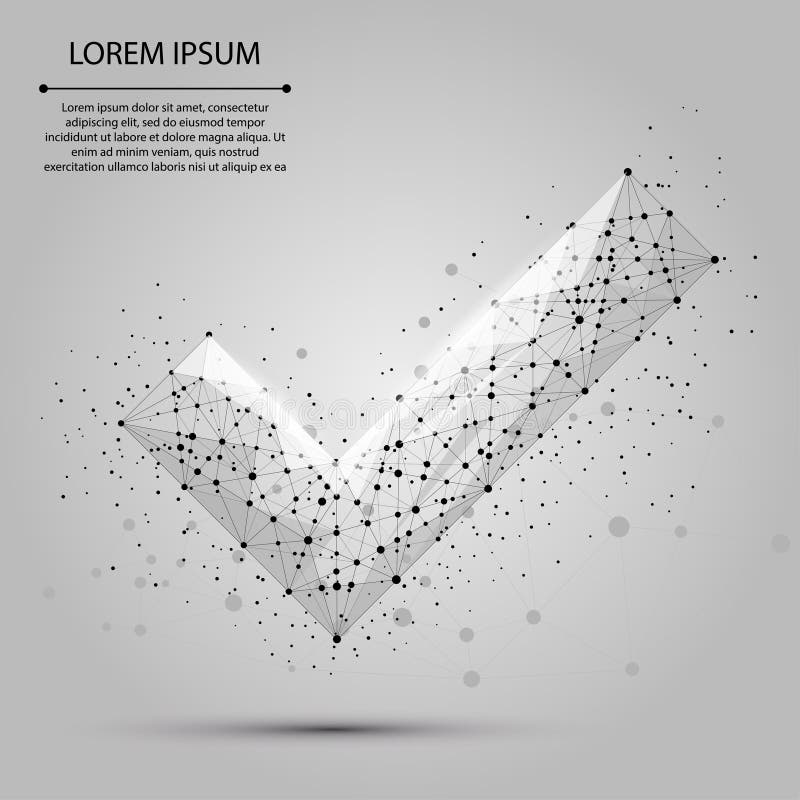 Abstract Mash Line and Check Mark Stock Vector - Illustration of choose ...