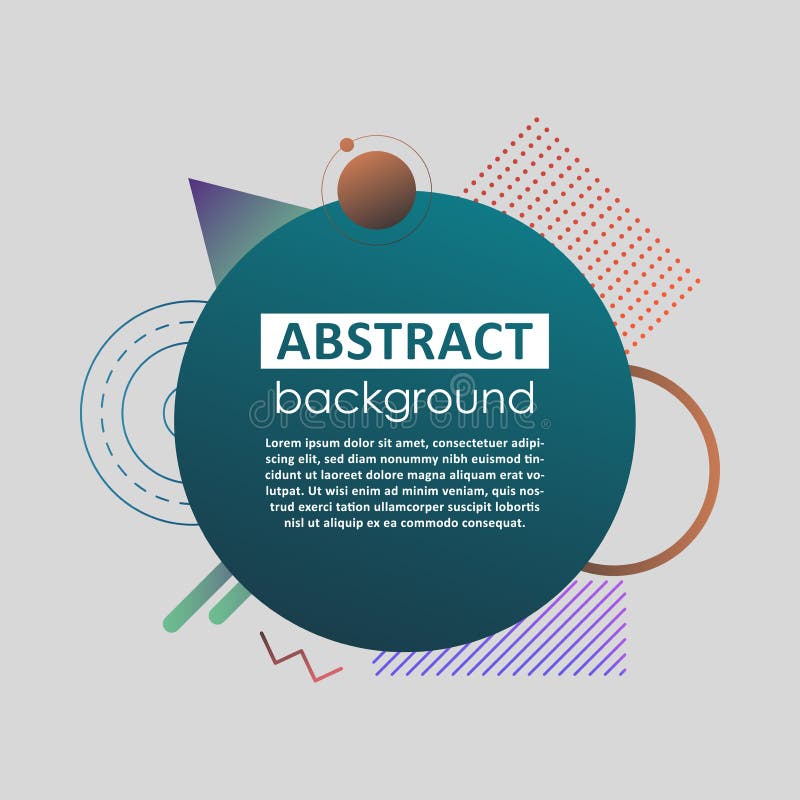 Abstract Line Shapes Circles Multi Color Colorful Dark Blue Gradient ...