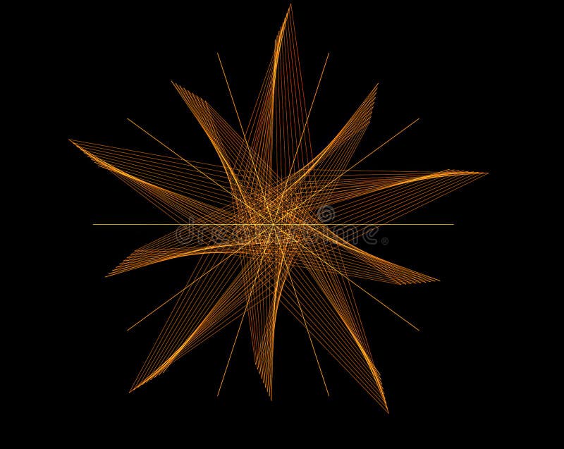 Abstract Line Shapes and Star Stock Photo - Illustration of graphic ...