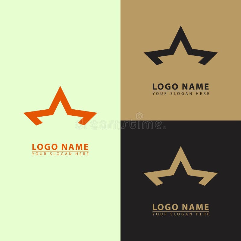 Abstract Line Star Half Letter M Logo Icon Stock Vector - Illustration ...