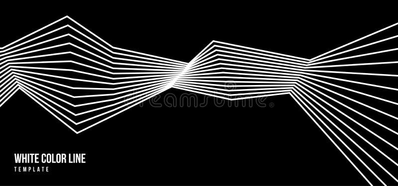 Abstract Line Tech Pattern of White Style Artwork Template. Design of ...