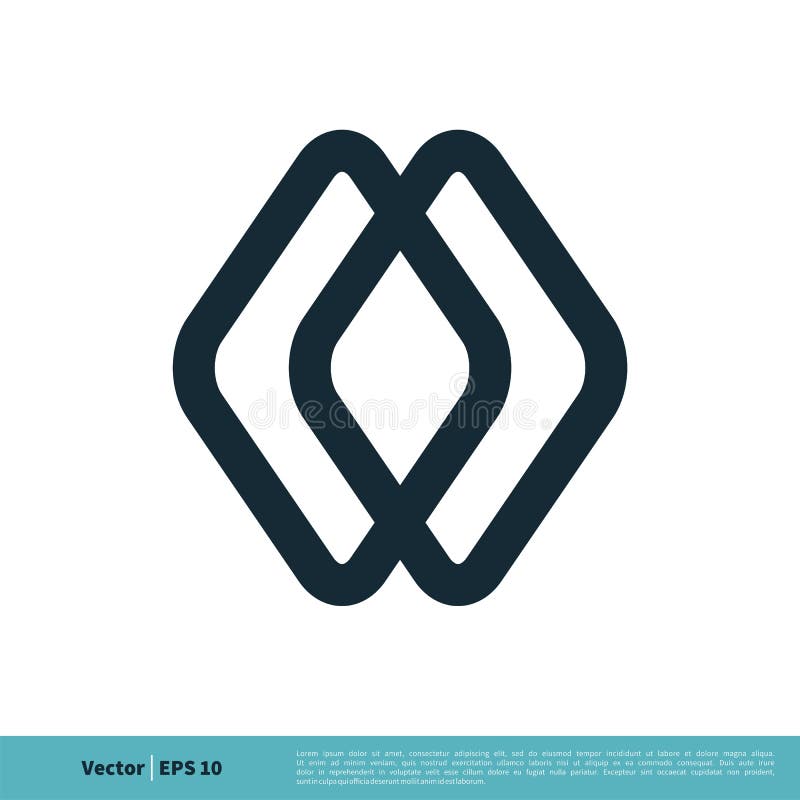 Abstract Line Two Diamond Logo Template Illustration Design. Vector EPS ...