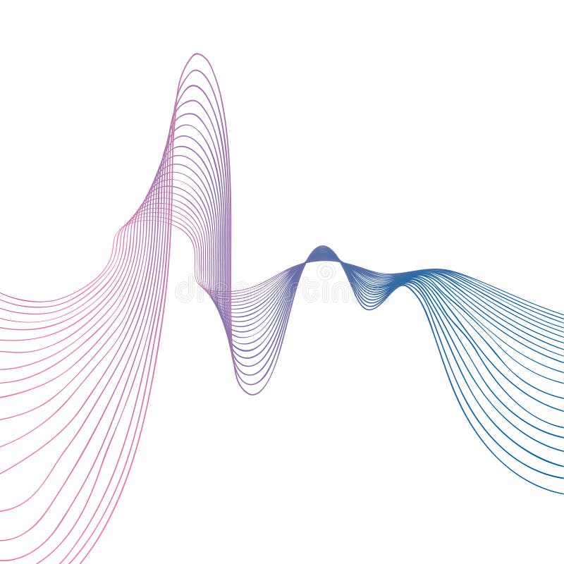 Abstract Line Wave Gradient Background Vector Illustration Stock Vector ...
