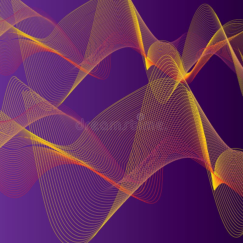 Abstract Line Wave Purple Violet Background Vector Stock Vector ...