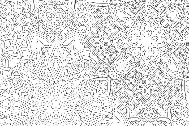 Abstract Linear Art for Adult Coloring Book Stock Vector - Illustration ...