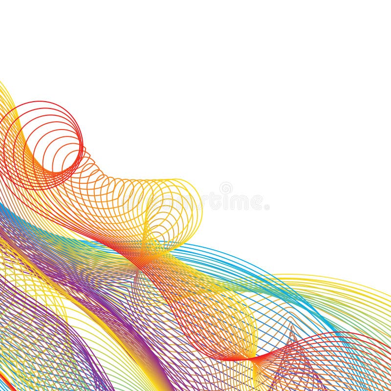 Abstract Linear Colorful Background - Vector Stock Illustration ...