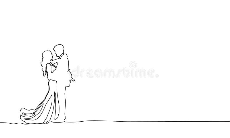 Abstract Linear Couple Wedding Design Stock Vector - Illustration of ...