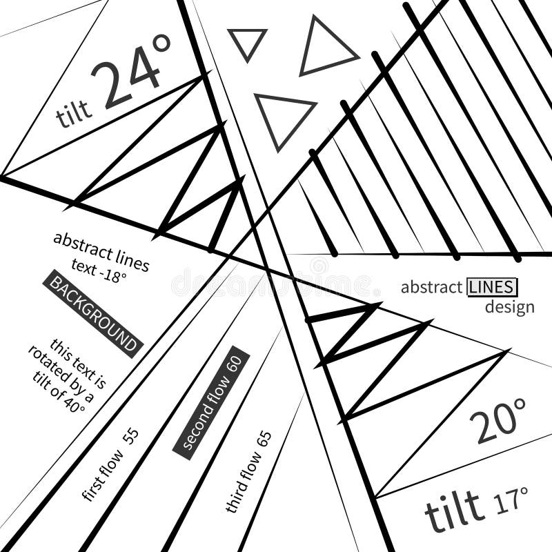 Abstract Linear Design with Various Inscriptions Stock Vector ...