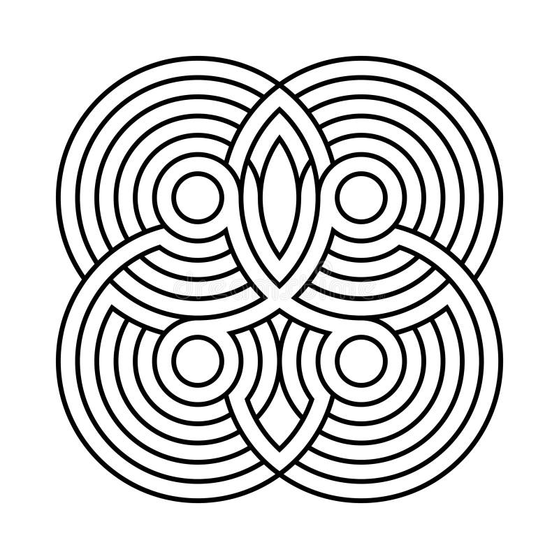 Abstract Linear Geometric Vector Shape. Symmetrical Logo Stock ...